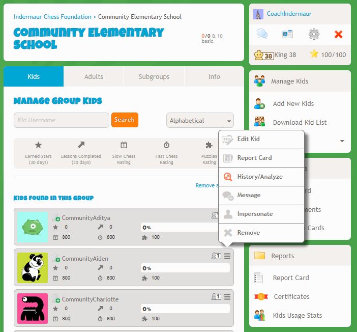 Manage your ChessKid Group in a New School Year – Indermaur Chess ...